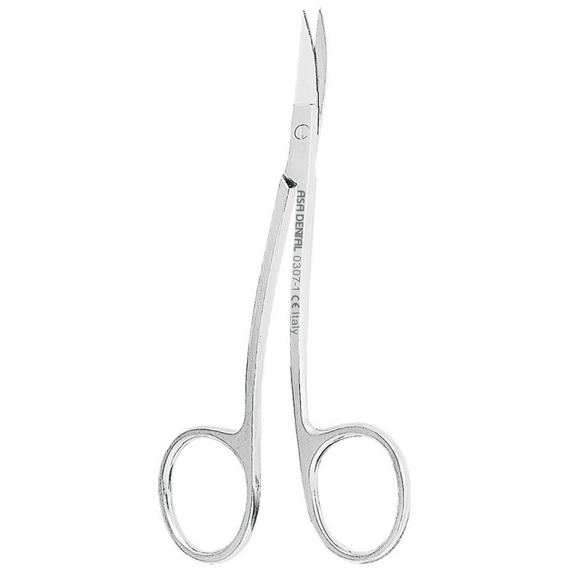 La Grange 10,5cm AsaDental serrated blade, curved, gingival scissors