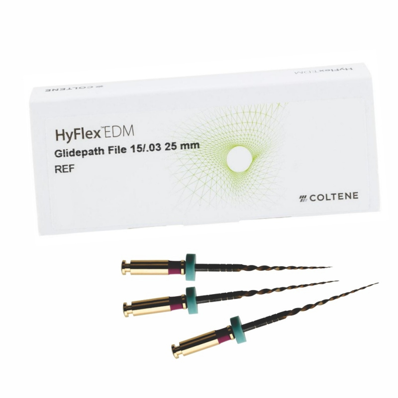 Ace rotative HyFlex EDM Glidepath File Coltene set 3 ace Lungime 25 mm ...